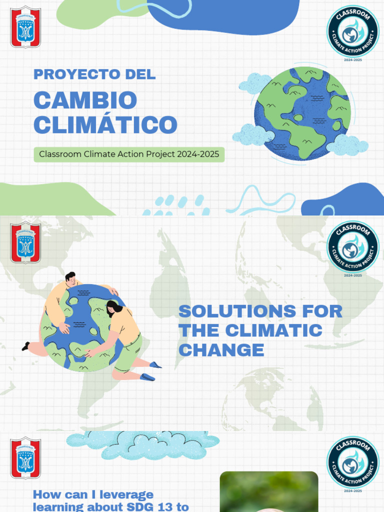 Presentación Sostenibilidad Ambiental Ilustrado Azul y Verde | PDF ...
