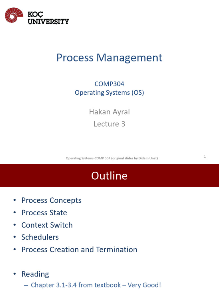 Lecture3 Process Management | PDF | Process (Computing) | Programming
