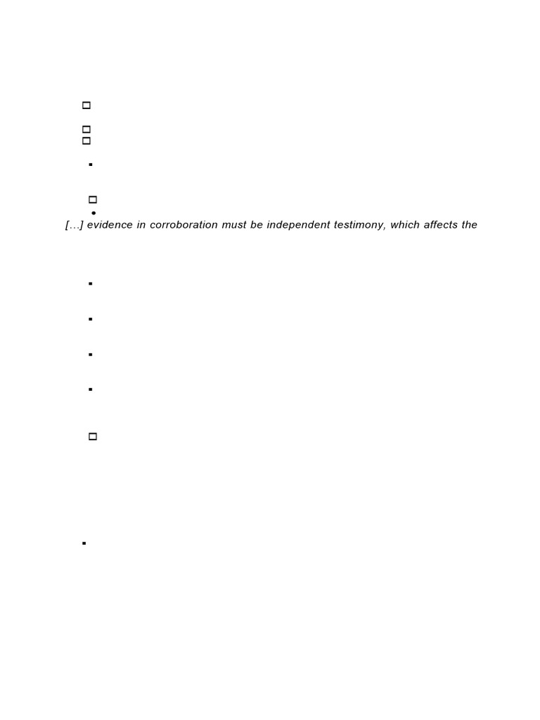 Corroboration (Cautionary Rule) | PDF | Witness | Aiding And Abetting