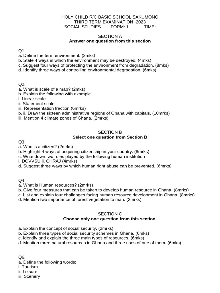 SOCIAL STUDIES FORM 1-2 | PDF | Tropical Cyclones | Earth Sciences