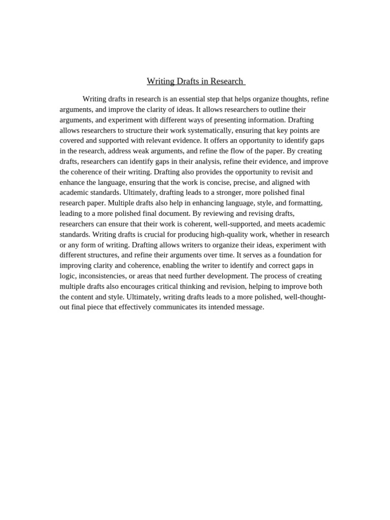 Writing Drafts | PDF