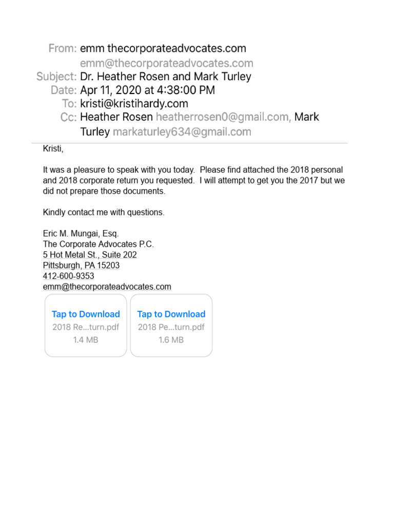 Dr. Heather Rosen and Mark Turley | PDF