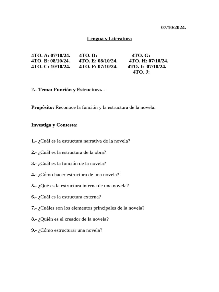 Tema Función y Estructura. | PDF