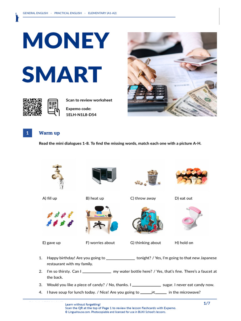money-smart-american-english-teacher-A1-A2 | PDF | Human Communication ...