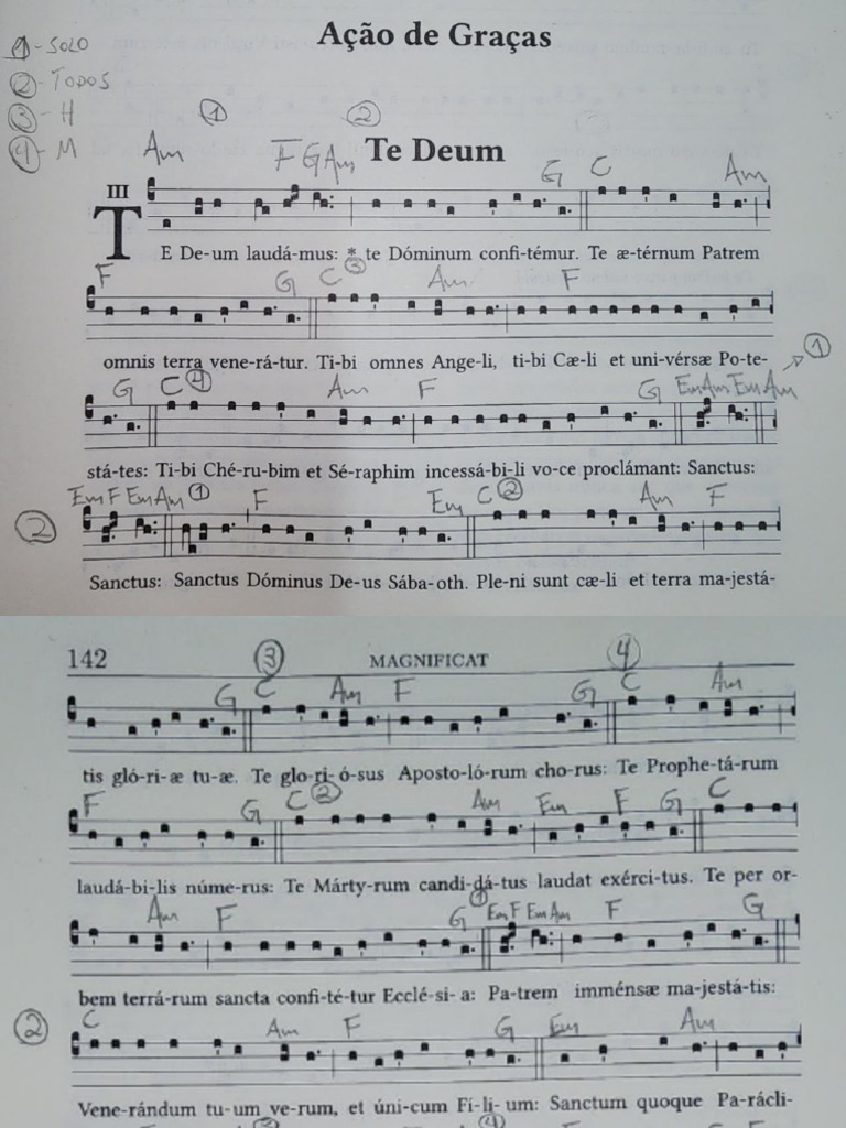 07 Te Deum - Cifras | PDF