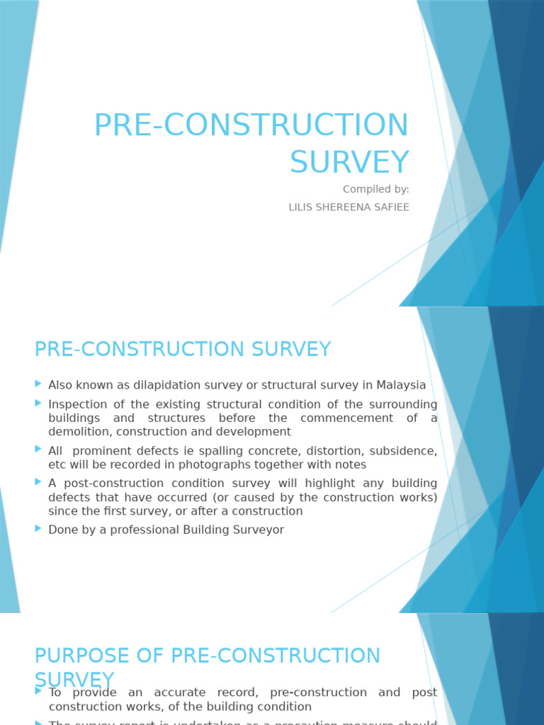 Lecture 3_Pre-Construction Survey | PDF | Surveying