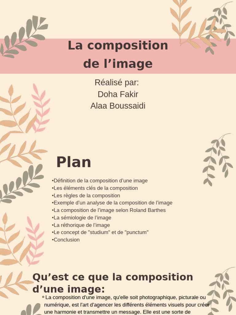 Composition de L'image - PPTX A | PDF | Sémiotique