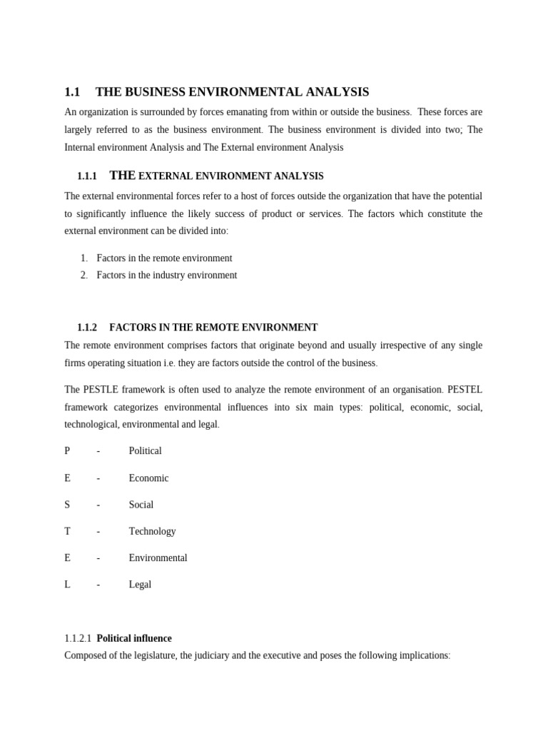 Business Environmental Analysis Guide | PDF | Taxes | Recession