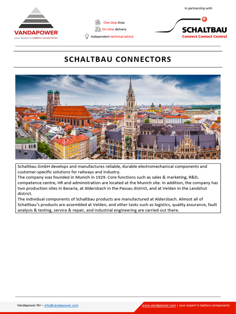 Schaltbau LV Series Connectors Overview | PDF | Electrical Connector | Electrical Equipment