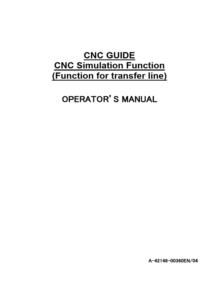 A-42148-00360EN_CNC GUIDE Function for transfer line | PDF | Numerical ...