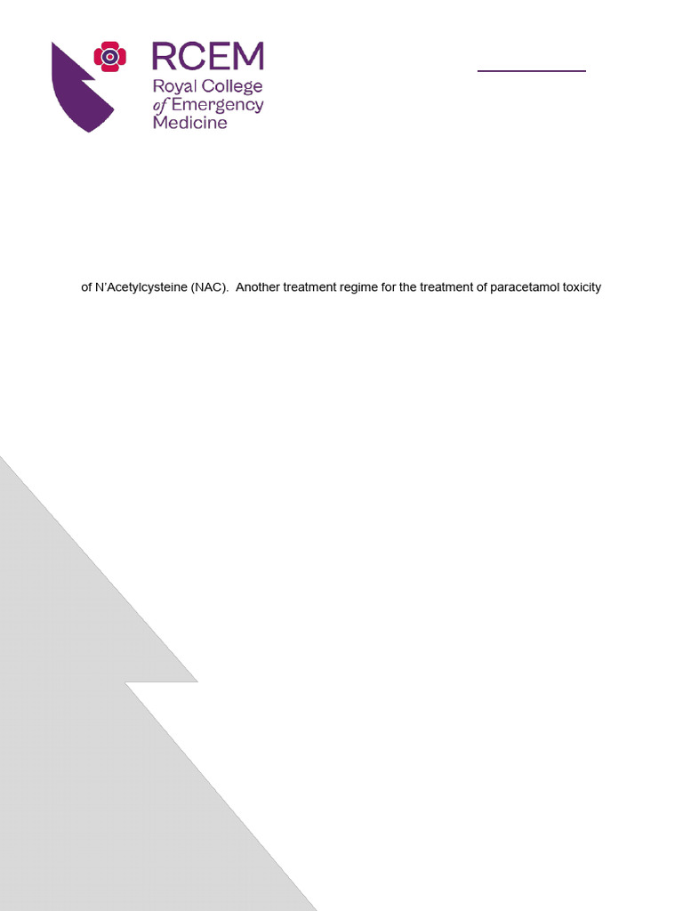 Use of SNAP For Treatment of Paracetamol Toxicity Nov 2021 | PDF ...