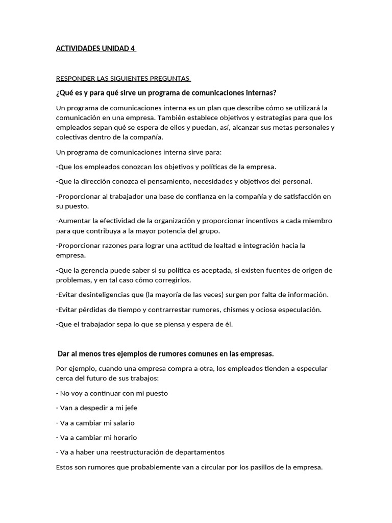 Programa de Comunicaciones Internas | PDF | Comunicación | Business