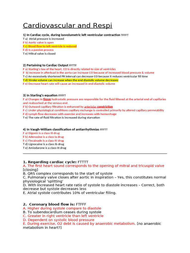 Respi | PDF | Coronary Circulation | Atrium (Heart)