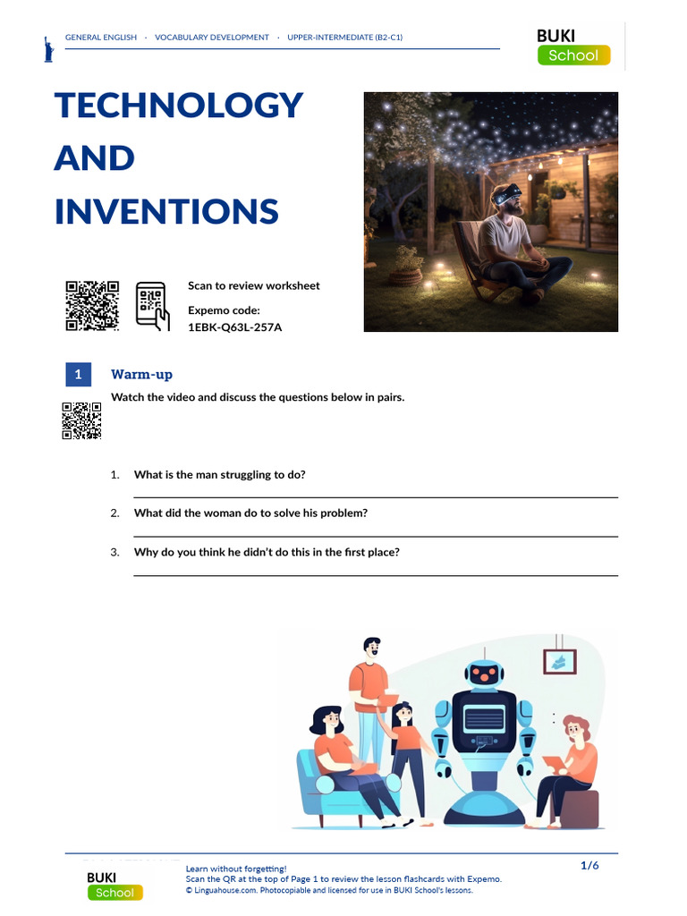 Technology and Inventions American English Student B2 C1 | PDF | Virtual Reality | Tourism