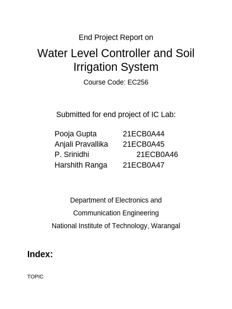 End Project Report | PDF | Electronic Circuits | Integrated Circuit