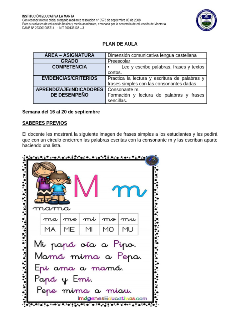 Dimensión Comunicativa Lengua Castellana | PDF | Educación primaria ...
