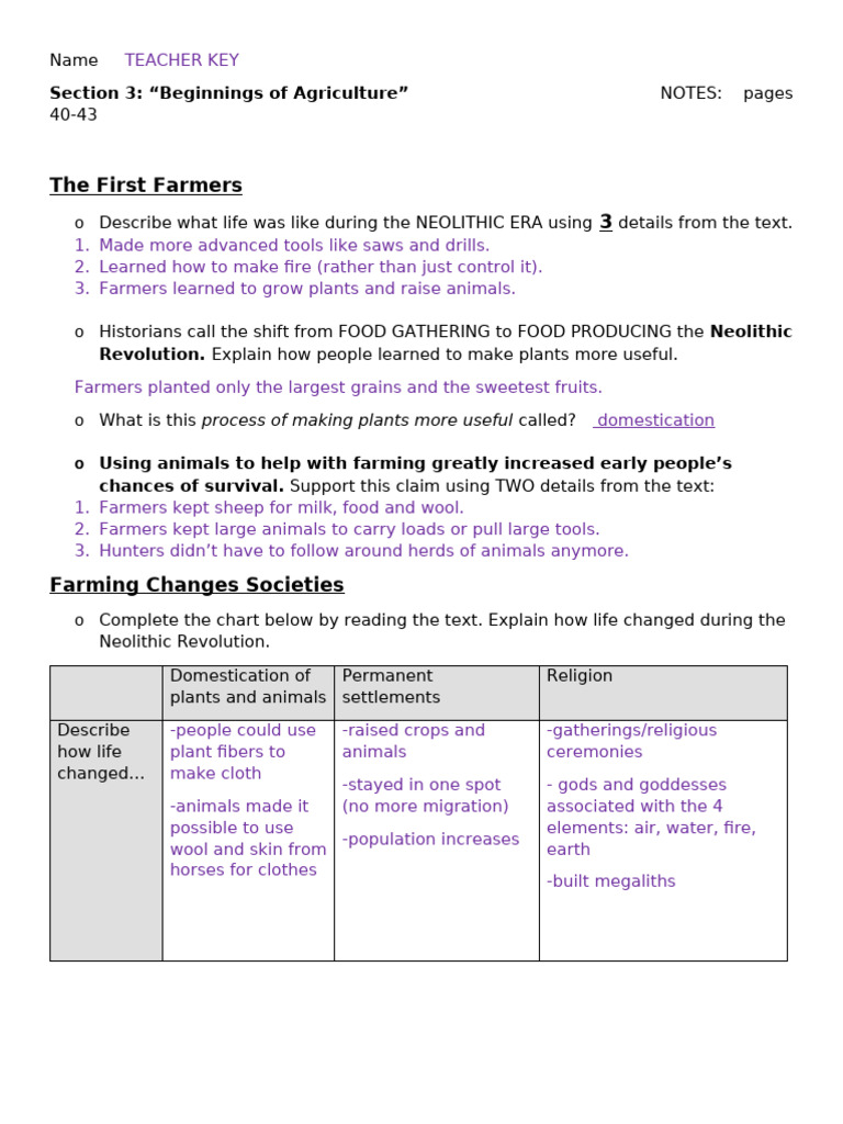 Sec 3 New Notes KEY | PDF