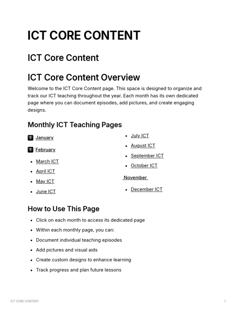 Ict Core Content | PDF