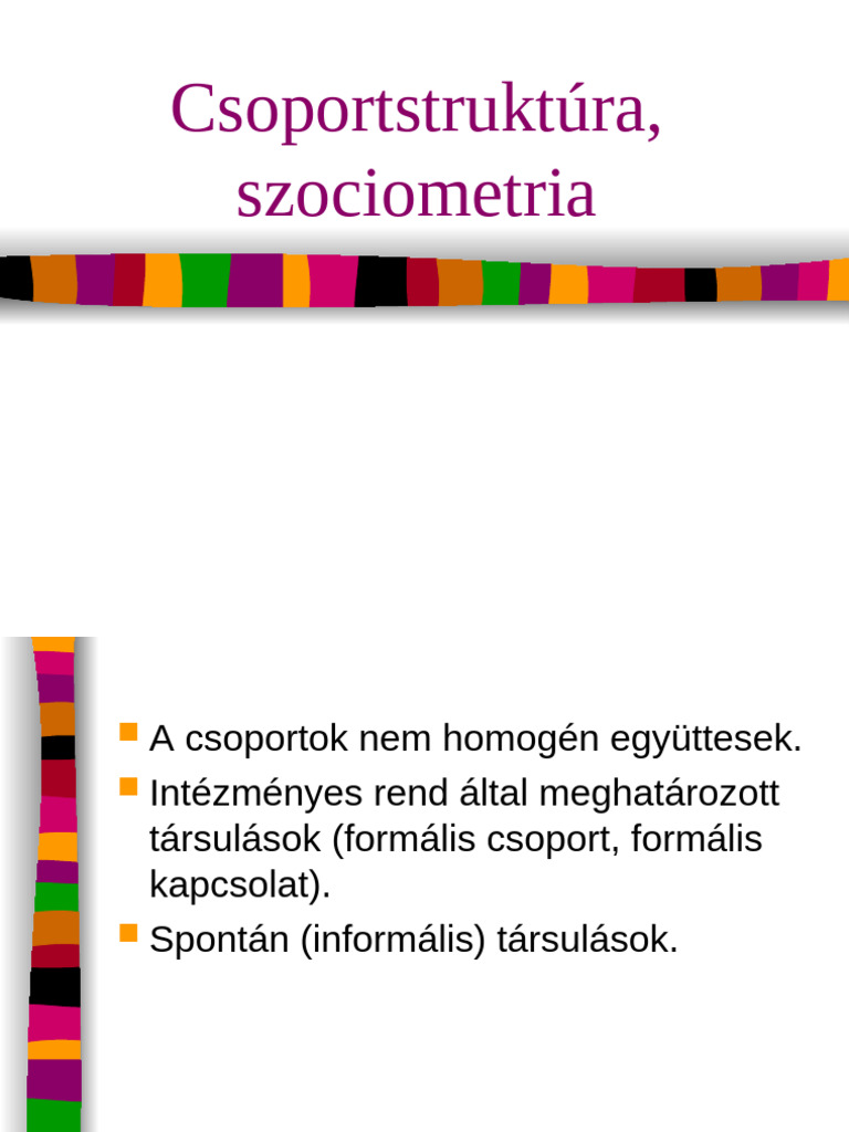 Szociometria 1 | PDF