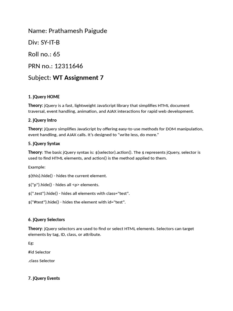 B65 WT Assignment7 | PDF | Business | Technology & Engineering