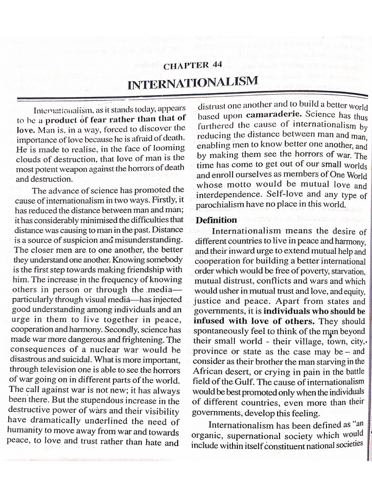 Internationalism | PDF