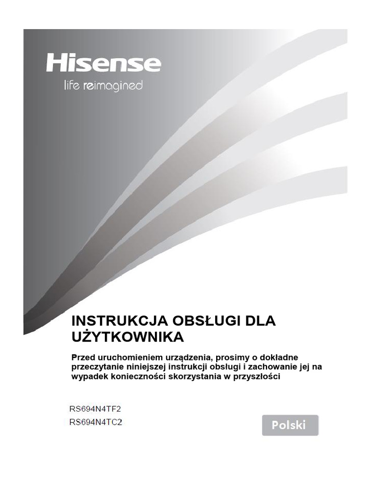 instrukcja-obslugi-HISENSE-RS694N4TF2 | PDF