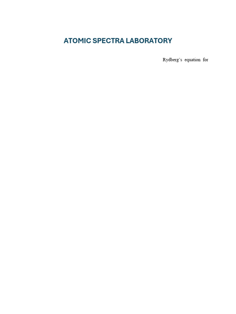Atomic Spectra Laboratory | PDF | Electromagnetic Spectrum | Light