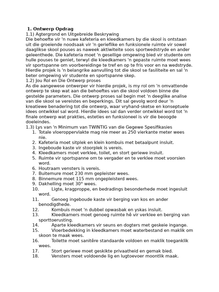 Ontwerp Opdrag | PDF