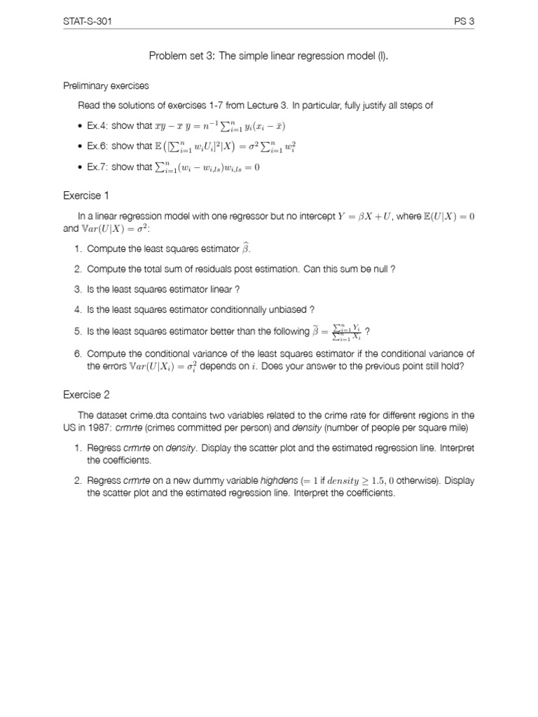 STATS301PS3 | PDF