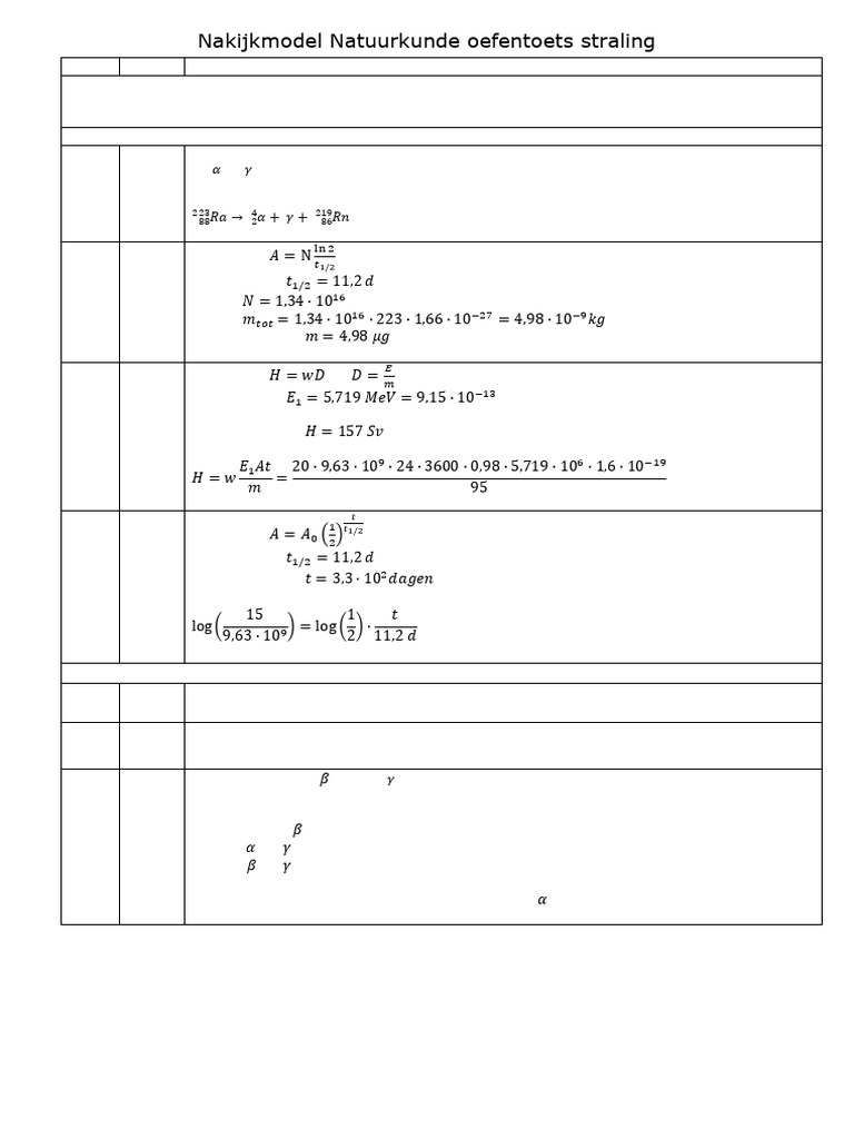 4v Na Straling Oefentoets Antw | PDF