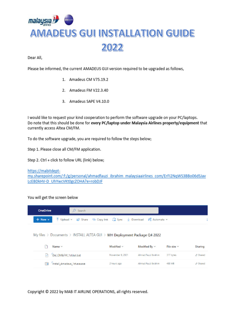 Amadeus GUI Upgrade Instructions | PDF | Business | Computers
