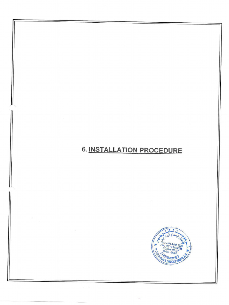 6 Installation Procedure Pdf
