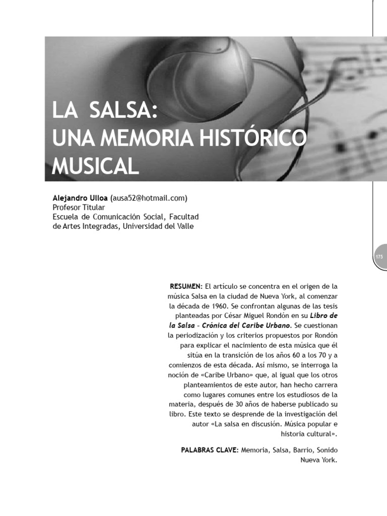 Texto Corto Sobre La Salsa | PDF | Jazz | Musica Latinoamericana