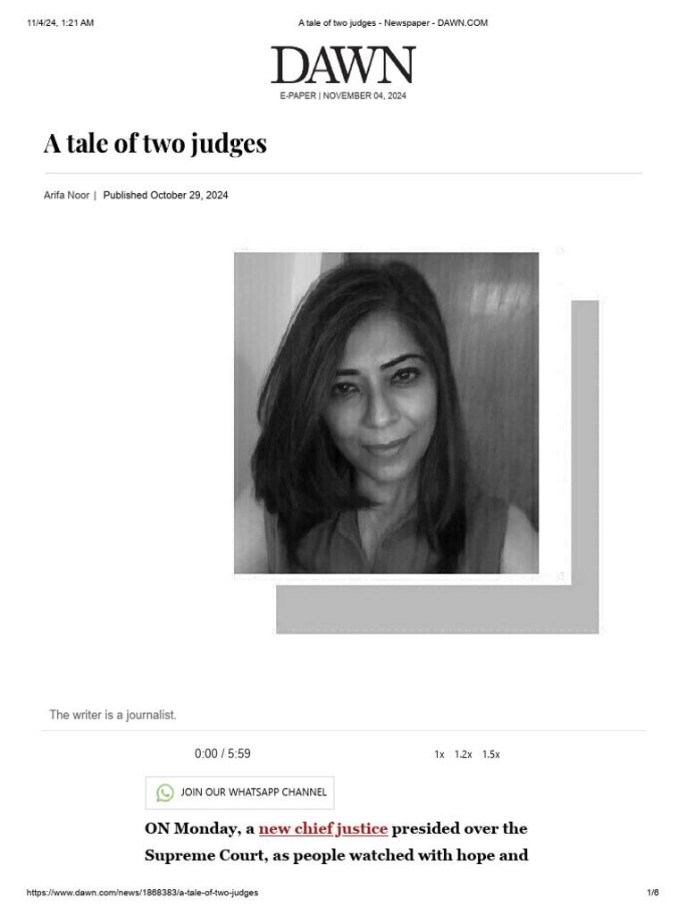 A Tale of Two Judges - Newspaper | PDF | Justice | Crime & Violence