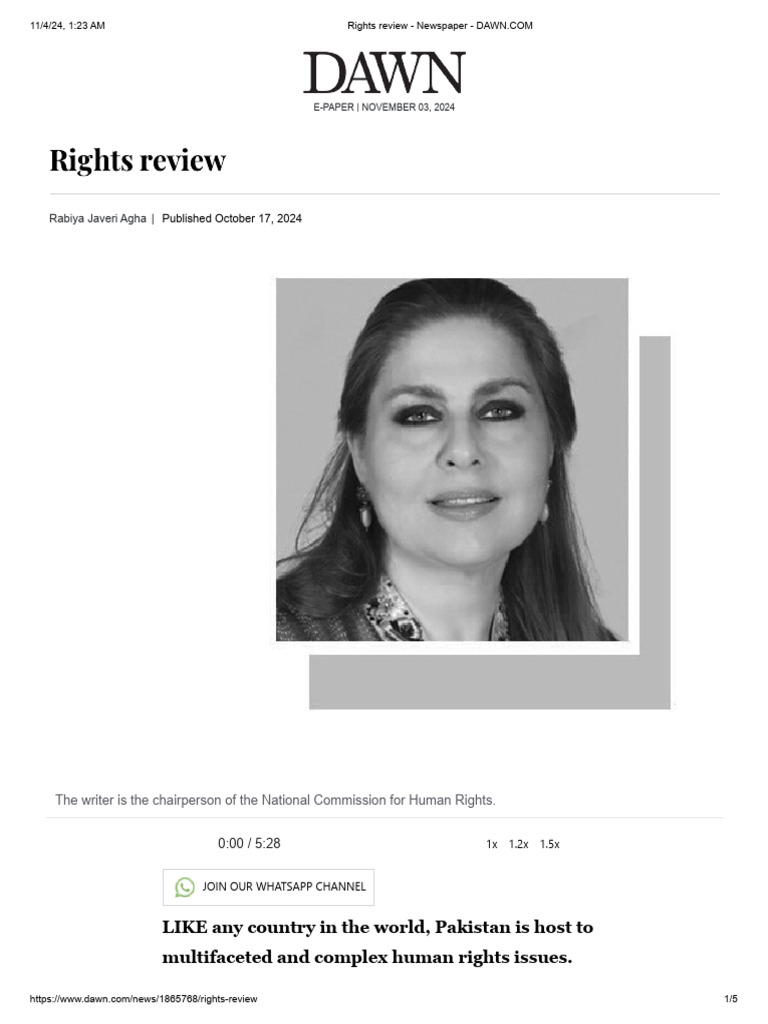 Rights review - Newspaper - DAWN.COM | PDF | Human Rights | Government