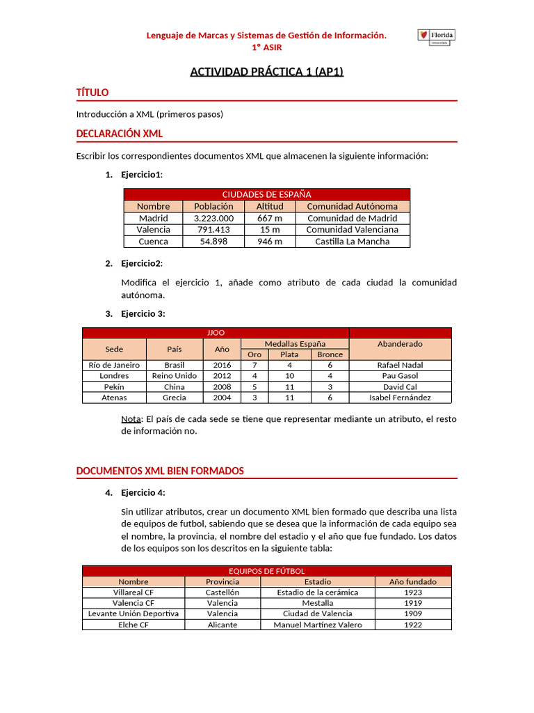 AP1-Actividad Práctica 1 (6) | PDF | Xml | Lenguaje de marcado