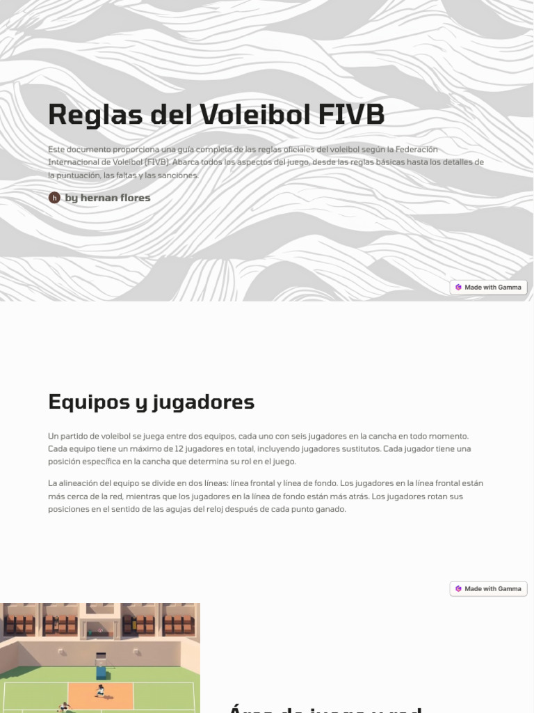 Reglas Del Voleibol Fivb 1 Pdf Vóleibol Deportes