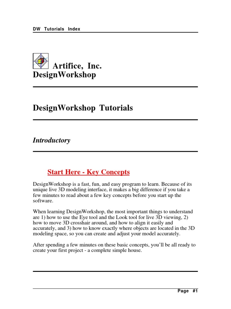 DW Tutorial | PDF | 3 D Computer Graphics | 3 D Modeling