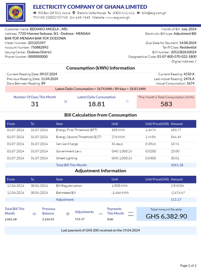 ECG PowerApp Bill 1725748140565 | PDF | Electrical Engineering ...