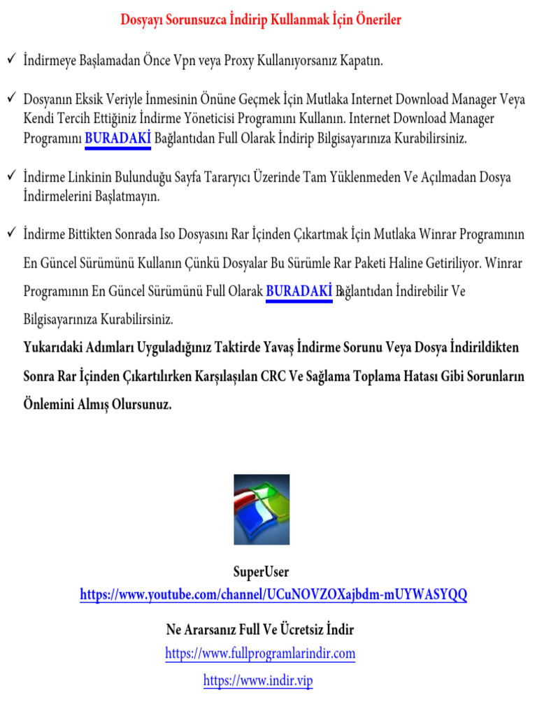 İndirmeden Önce Oku | PDF