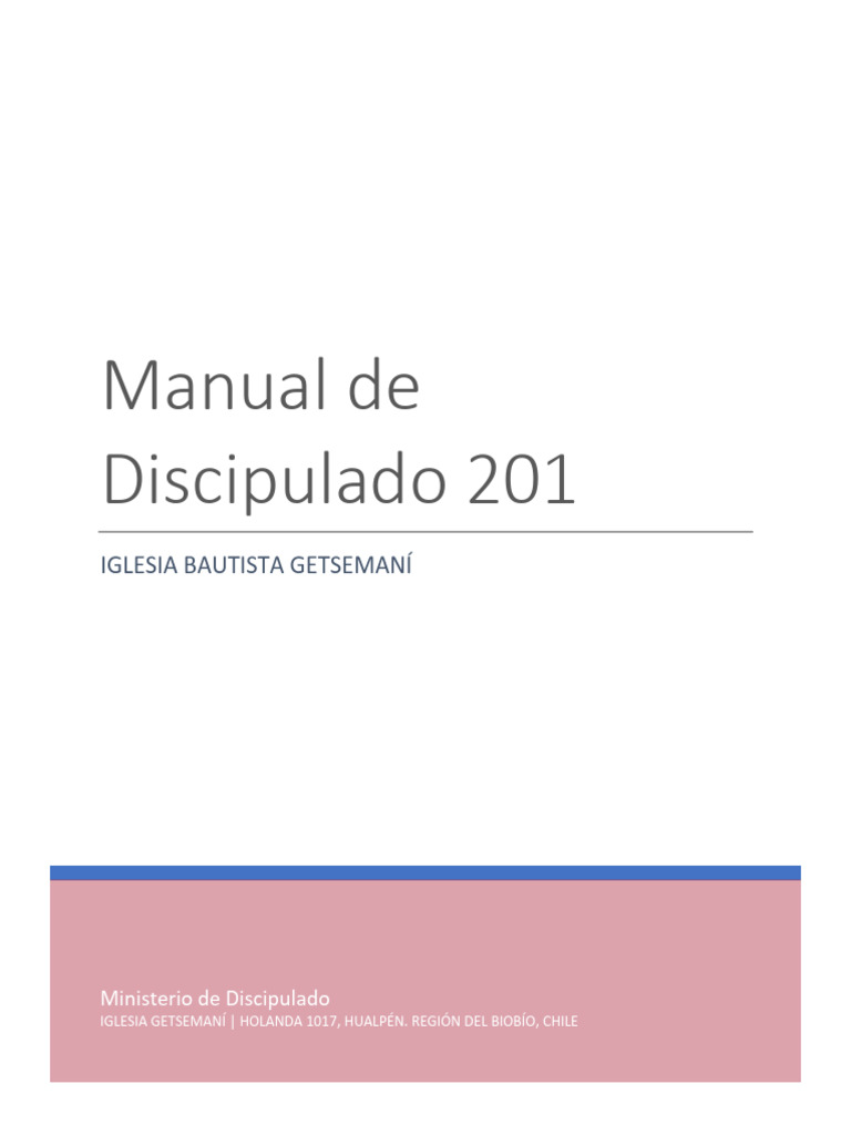 Manual Discipulado 201 FORMATO 2020 | PDF | Oración | Cristo (título)