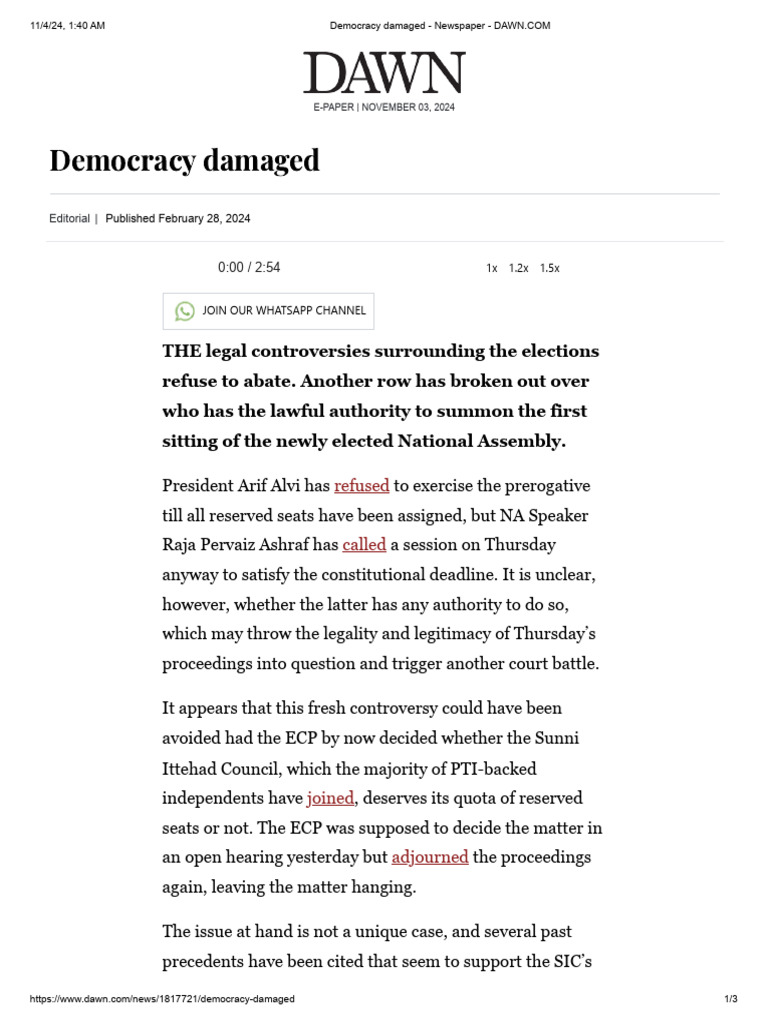 Democracy Damaged - Newspaper | PDF | Accountability | Political Events