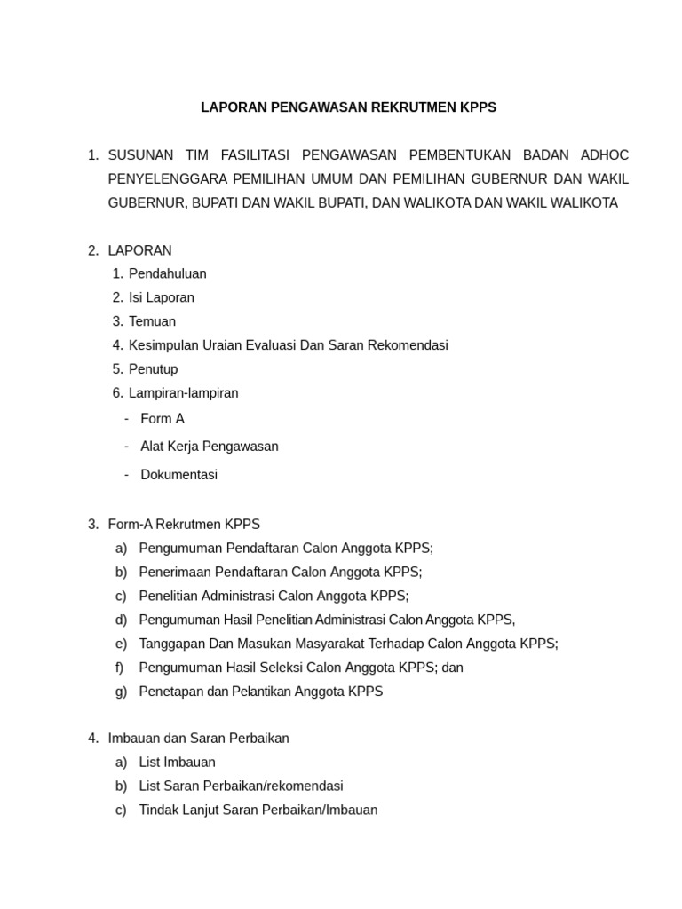 Alat Kerja - Hasil Pengawasan Rekrutmen KPPS | PDF | Hukum
