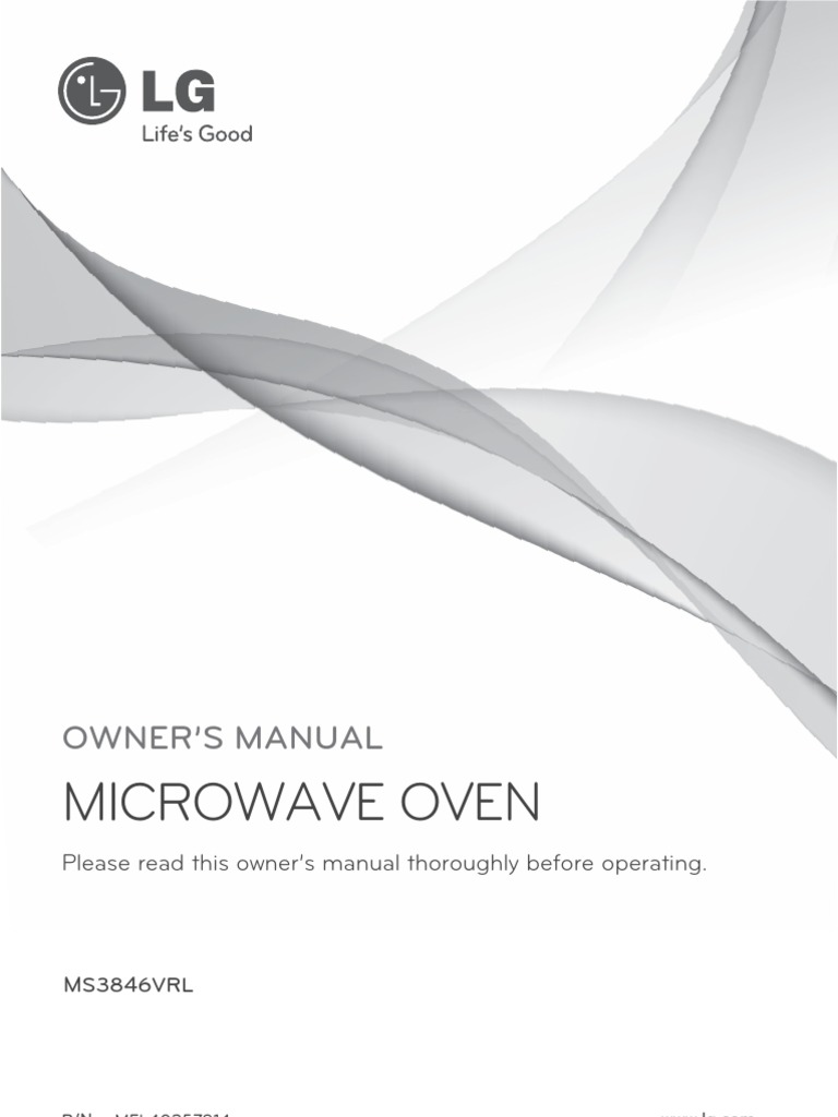 LG Microwave Instruction Manual | PDF | Roasting | Oven