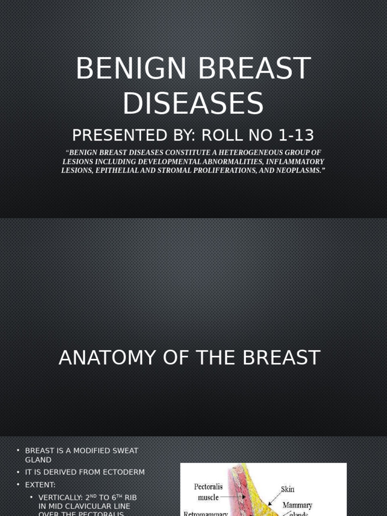 Benign breast diseases-1 | PDF | Breast Cancer | Breast