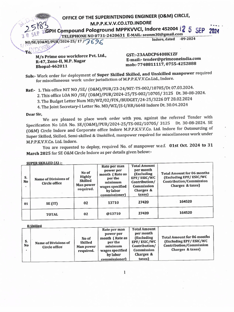 PrimeOne Work Order | PDF | Taxes | Economies