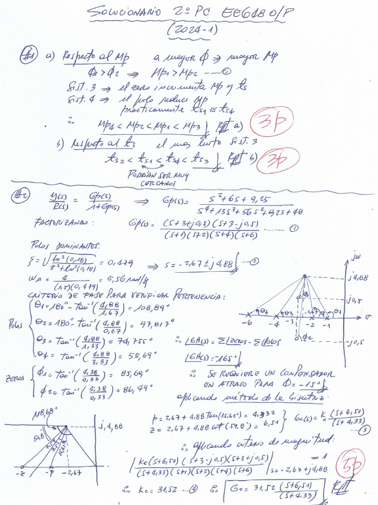 Solucionario PC2 Control II | PDF