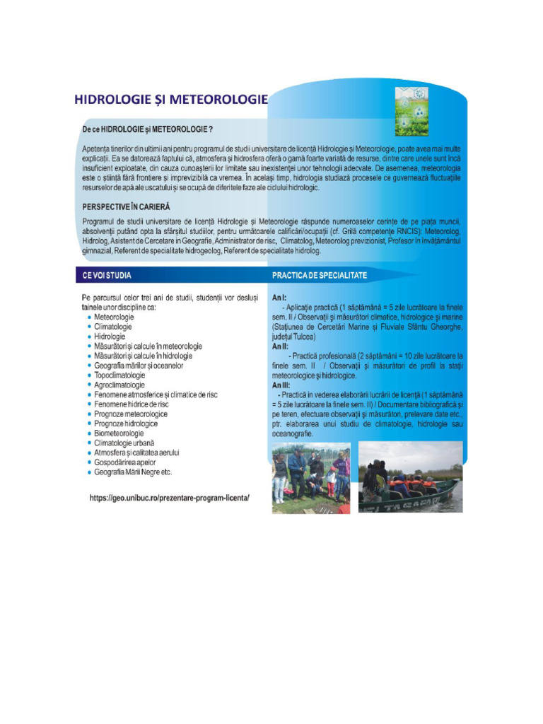 Prezentare Program Licenta 2022 Hm | PDF