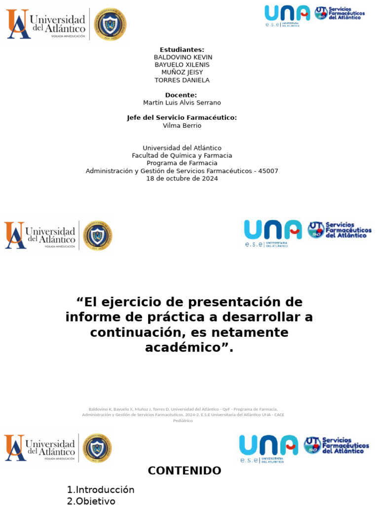 Presentacion Practica 2 | PDF | Farmacéutico | Farmacia