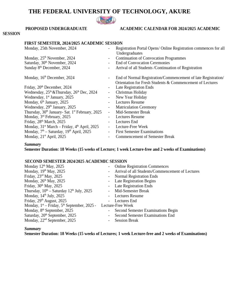 PROPOSED 2024 -2025 ACADEMIC CALENDAR | PDF | Academic Term